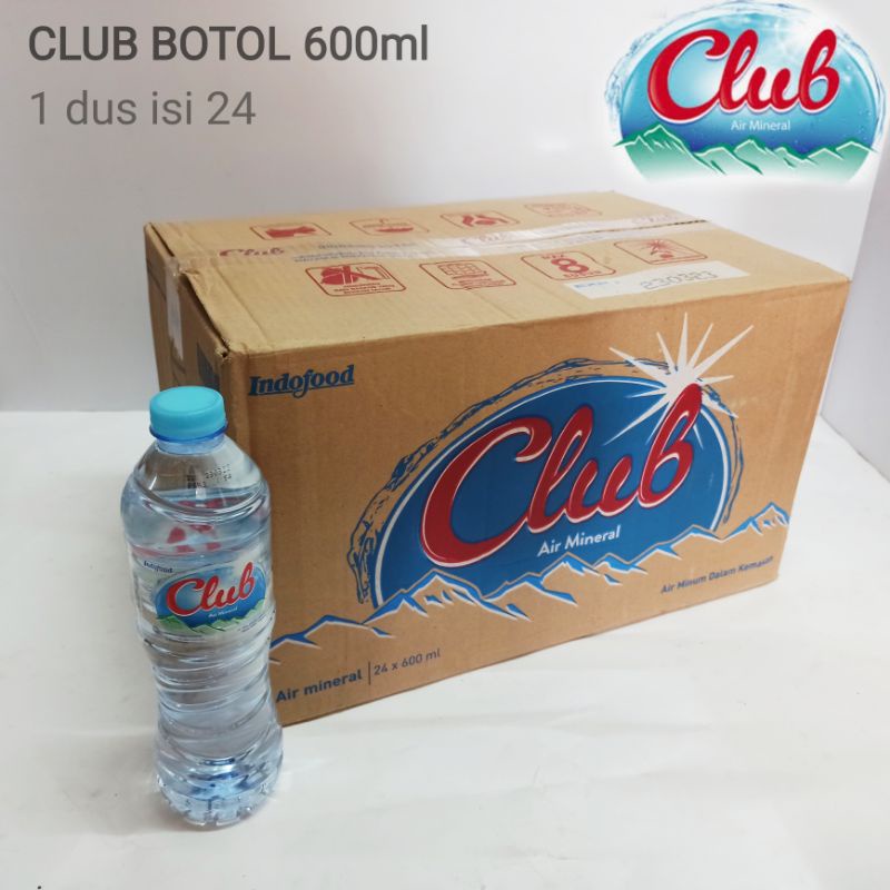 Jual Club botol 600ml air mineral dus khusus gosend | Shopee Indonesia