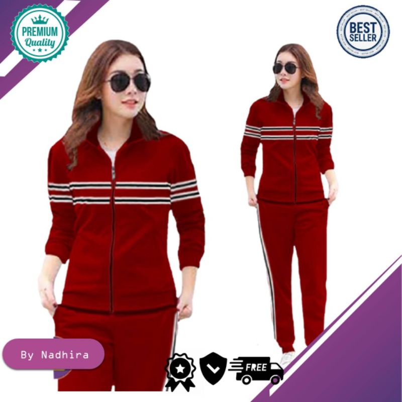 Jual Baju Pakaian Setelan Olahraga Senam Training Kaos Seragam Wanita ...