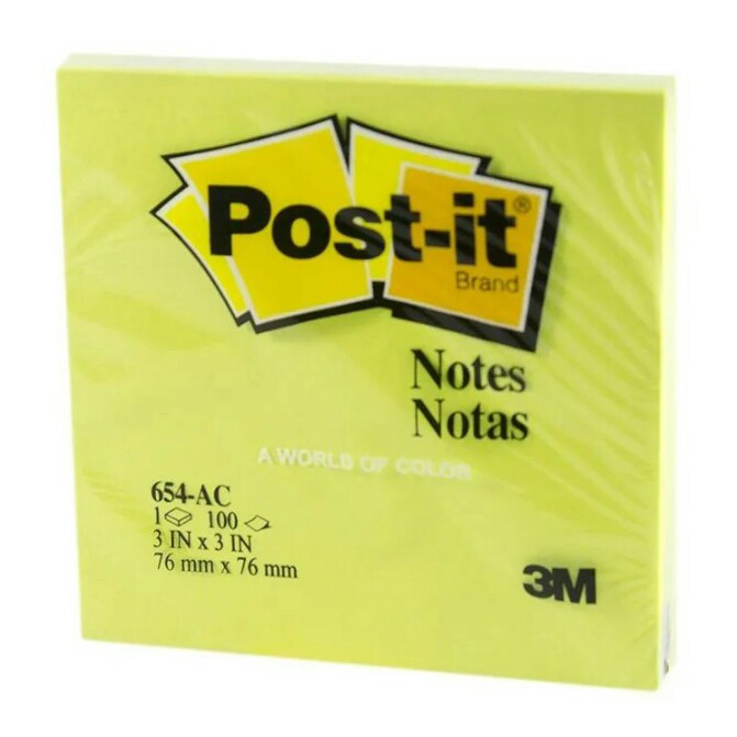 Jual Kertas Post It Warna Hijau Neon Ukuran 76mm x 76mm Isi 100 Lembar ...