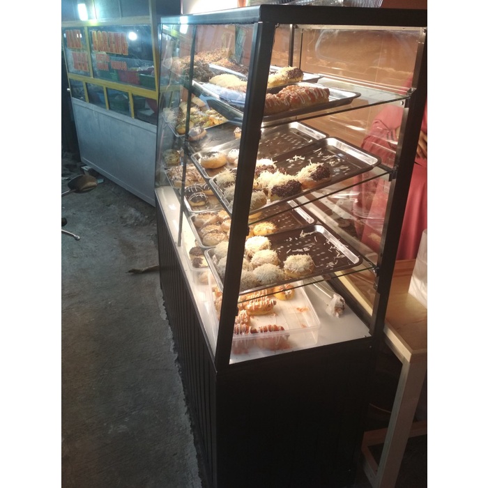 Jual Etalase donat/tempat makanan/etalase kue/etalase kaca | Shopee ...
