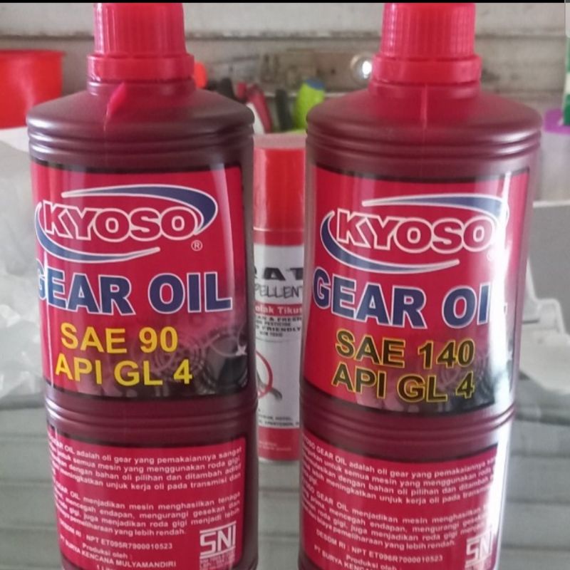 Jual Oli Kyoso Gear Transmisi Perseneleng Gardan oil sae 90 / 140 botol 1ltr 1 Liter | Shopee ...