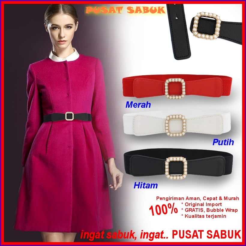 Jual Belt Ikat Pinggang Wanita Sabuk Gesper Fashion Cewek Karet ...