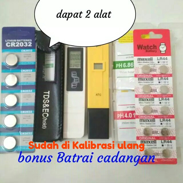 Jual paket ph dan tds ec meter /alat ukur hidroponik ph air dan tds ec ...