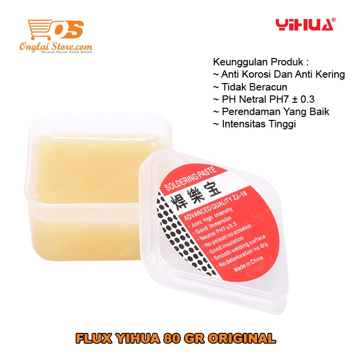 Jual FLUX SOLDER / PASTA SOLDER YIHUA 80 gram MINYAK SOLDERING CAIRAN PASTA SOLDER ORIGINAL ...
