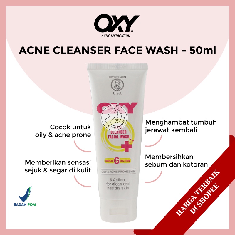 Jual Oxy Facial Cleanser | Acne Cleanser | Perfect Wash | Deep Wash ...
