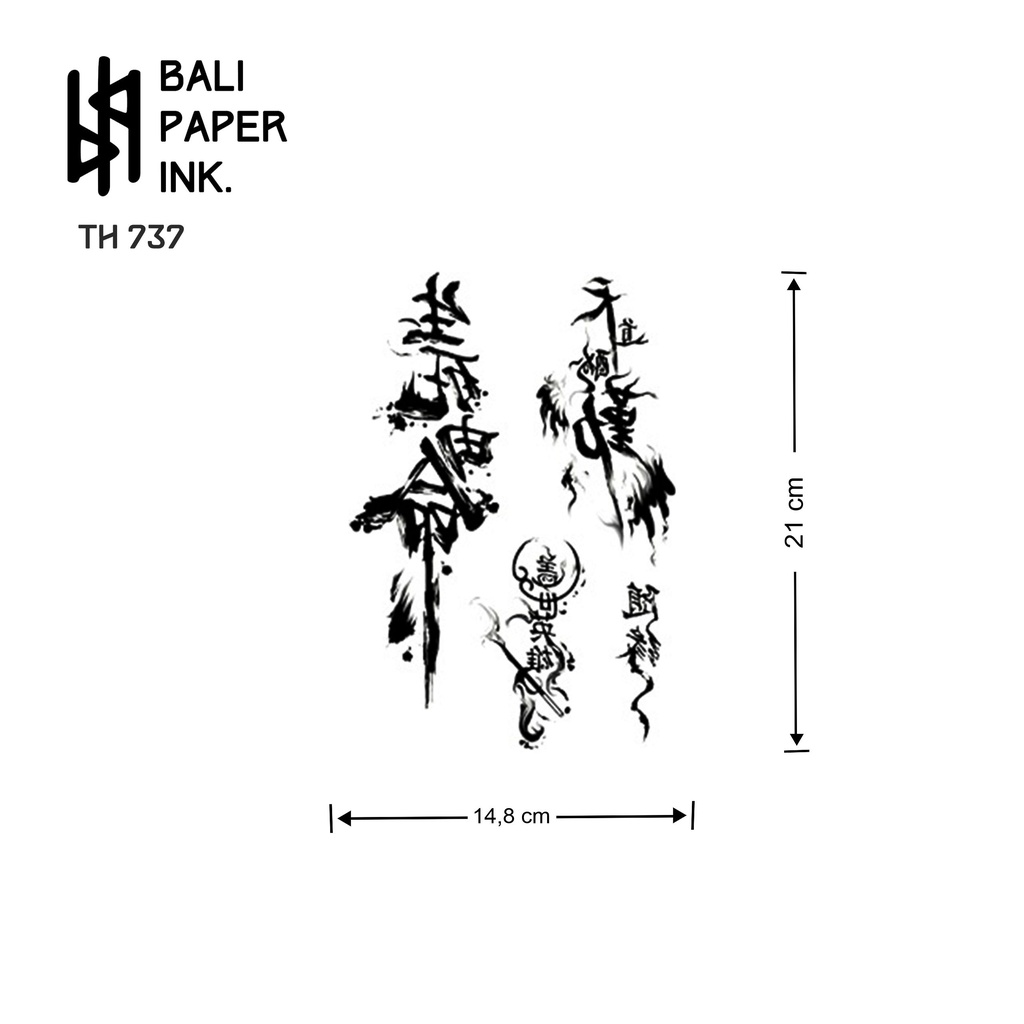 Jual Bali Paper Ink TH737 Letter Tatto Temporary Basic Tato Temporer ...
