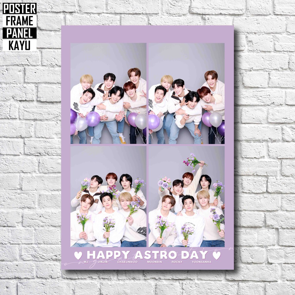 Jual Poster ASTRO Happy Astro Day Frame Kayu Solid A4 ASR012 | Shopee ...