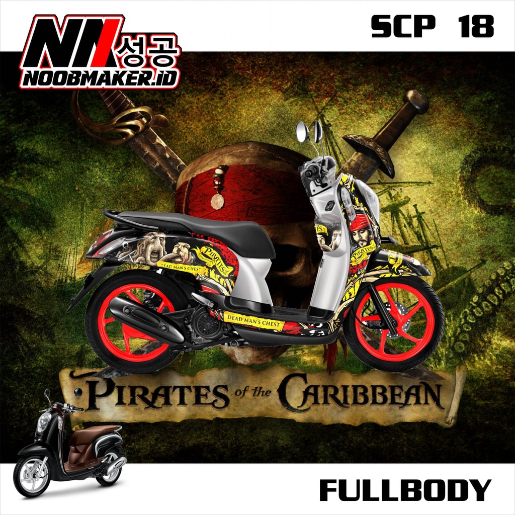 Jual SCP 18 DECAL STICKER SCOOPY FI 2013 2014 2015 2016 PIRATES ...