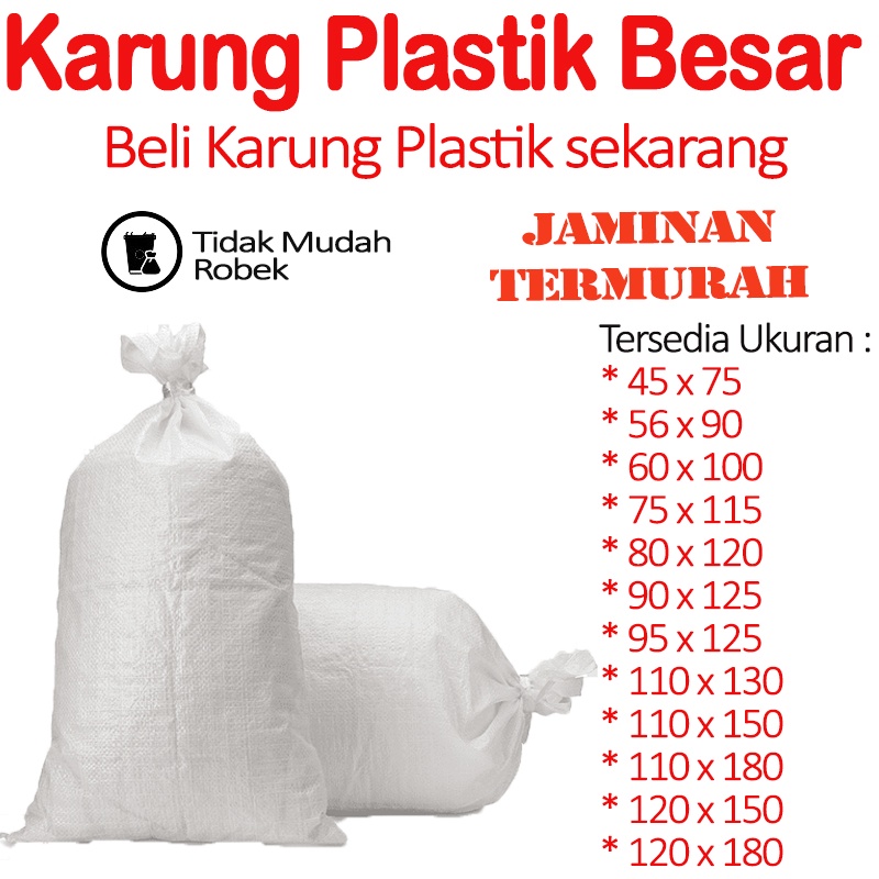 Jual Karung Plastik ukuran 45x75, 56x90, 60x100, 75x115, 80x120, 90x125 ...