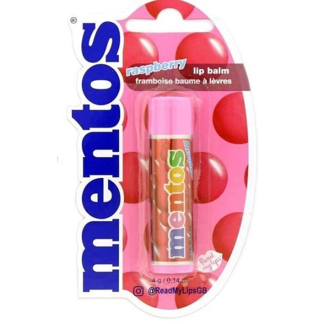 Jual Mentos Raspberry Single Lip Balm (4g) | Shopee Indonesia