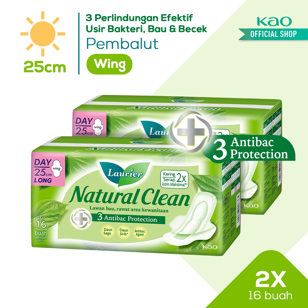Jual Laurier Natural Clean Pembalut Wanita Daun Sirih Anti Bakteri Day ...