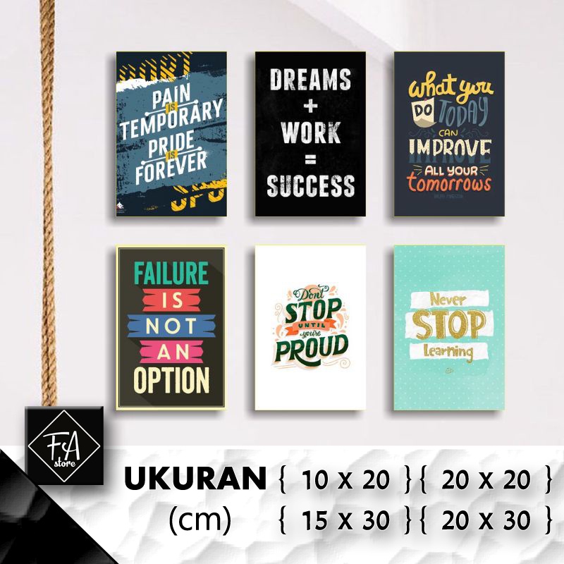 Jual OFFICIAL - Hiasan Dinding Quotes | Shopee Indonesia