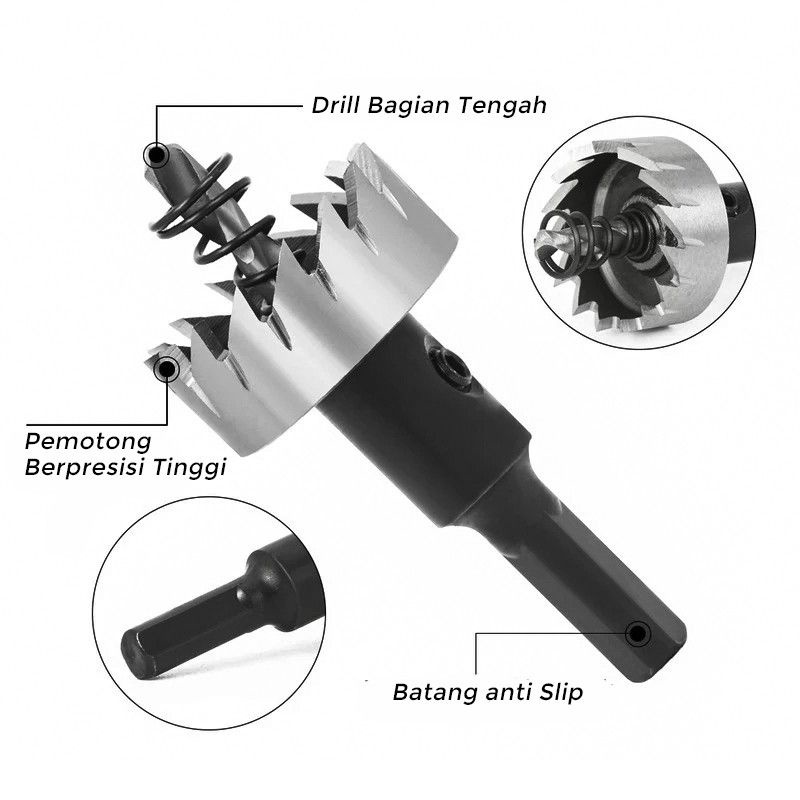 Jual Hole Saw Holesaw HSS Mata bor gergaji lubang hidroponik sangat ...