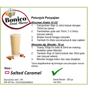 Jual BONICO SALTED CARAMEL drink powder 250gr Bubuk minuman KARAMEL ...