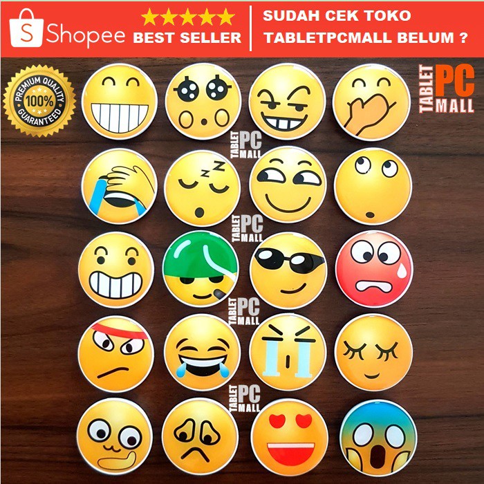Jual PopSocket Emoticon Pop Socket Emoji Smile Universal Handphone ...