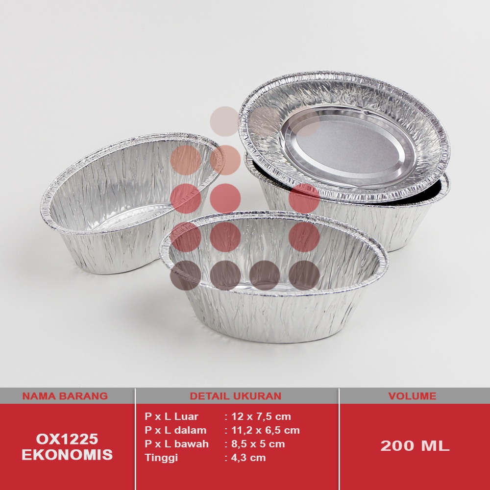 Jual alumunium foil cup OX 1225 tanpa tutup | Shopee Indonesia