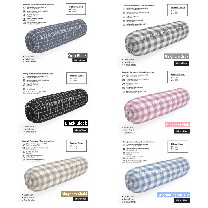 Jual Sarung Guling Polos Premium / Motif Kotak Aesthetic / Sargul Murah ...