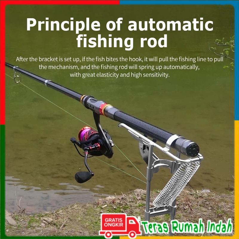 Jual Tegek Cagak Jagrak OTOMATIS Bracket Joran Pancing Penyangga ...