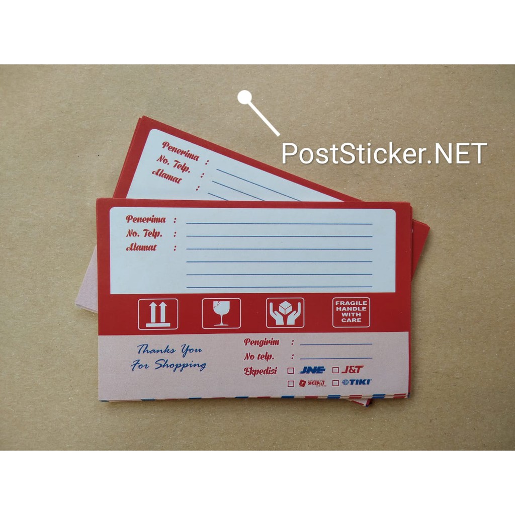 Jual Sticker Alamat Pengiriman all Olshop Merah Putih | Shopee Indonesia
