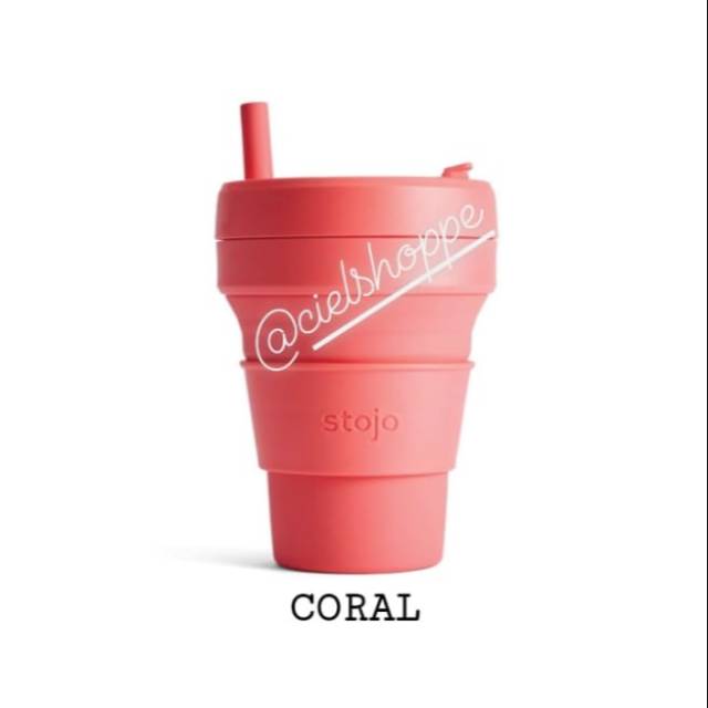 Jual Original Stojo Collapsible Cup Coral | Shopee Indonesia