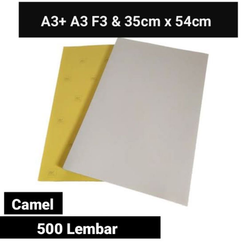 Jual Stiker HVS Camel A3+ A3 F3 isi 500 lembar | Shopee Indonesia