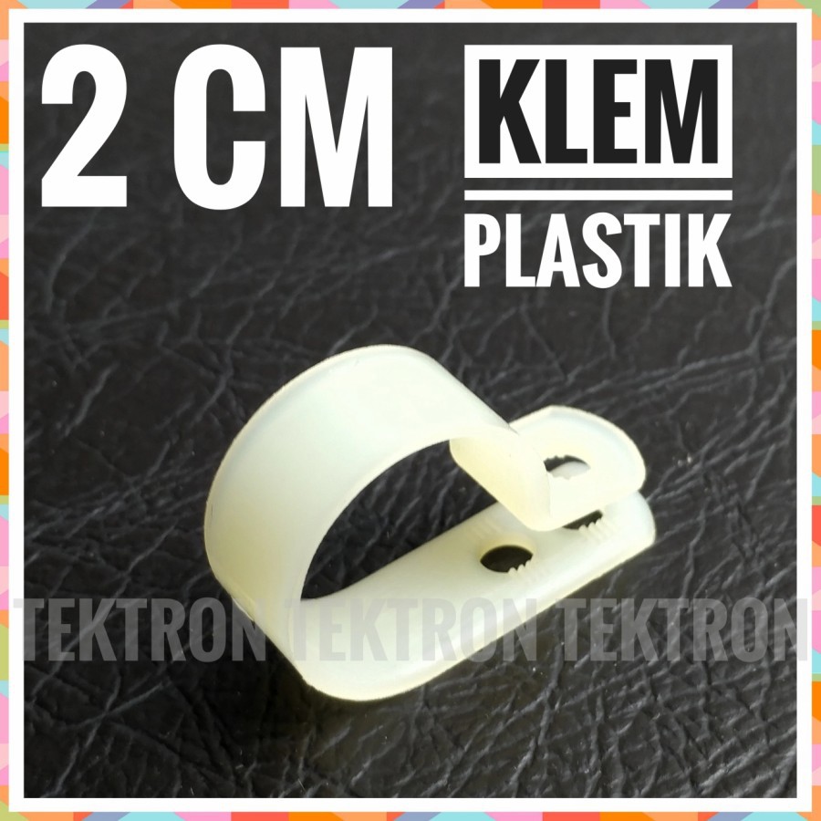 Jual Plastik Cable Clamp d 20mm t 12.5mm klem kabel plastik 2cm harga 1 ...