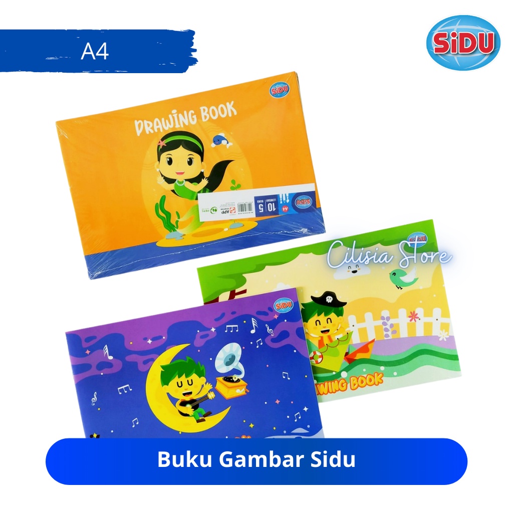 Jual Buku Gambar A4 Sidu Isi 10 Lembar / Drawing Book A4 Sidu [satuan ...