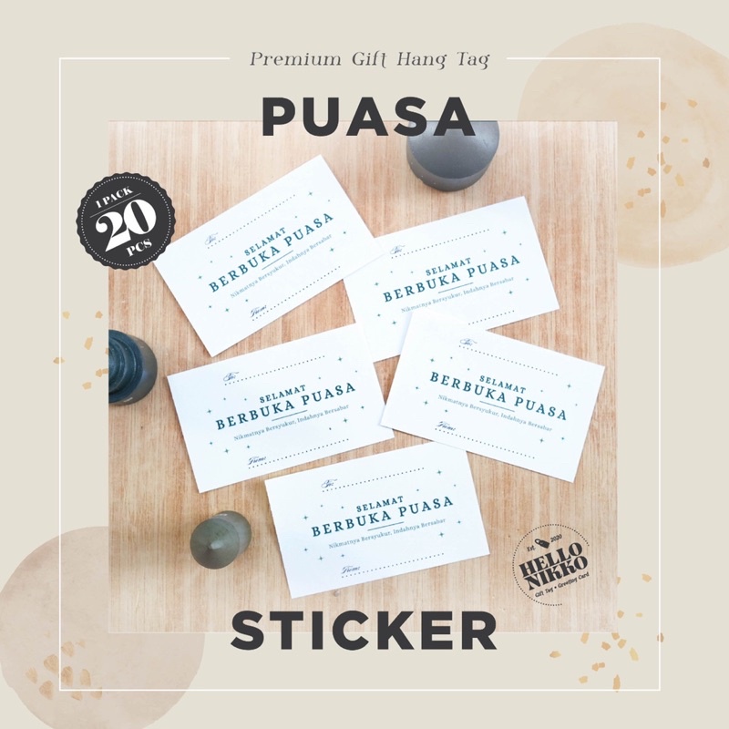 Jual Puasa Sticker - Hang tag kartu ucapan kado sticker hampers parcel ...