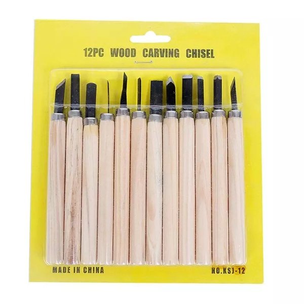 Jual Alat Ukir Pisau Kayu Wood Carving 12 In 1 Pengikis Kayu Ukiran DHW ...