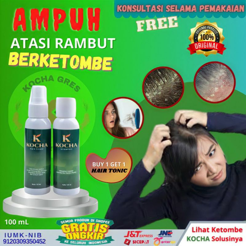 Jual Shampoo Obat Anti Dandruff Penghilang Ketombe Paling Ampuh Kocha Penyubur Rambut Rontok ...