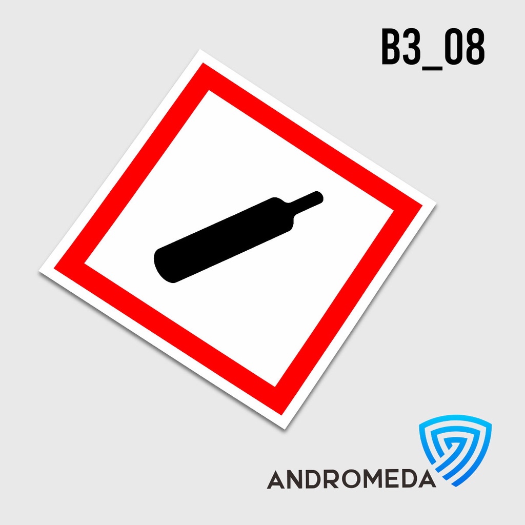 Jual Safety Stiker Poster Label B3 GHS : Gas Bertekanan | Shopee Indonesia