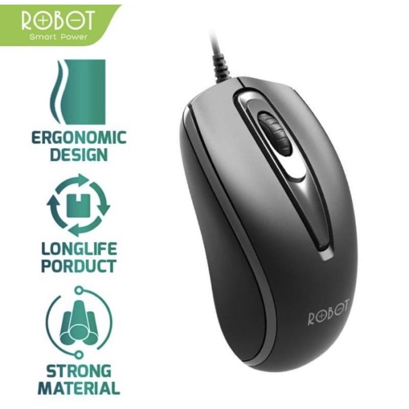 Jual Mouse Wired Robot – M110 Kabel / Keyboard / Kantor / Office ...