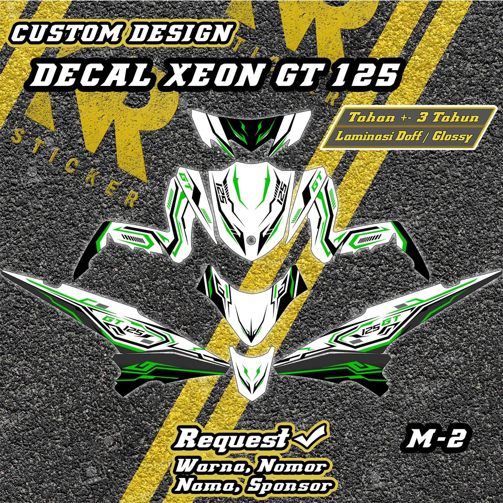 Jual Decal Xeon GT 125 Custom Desain | Stiker Xeon gt Sticker Xeon gt ...