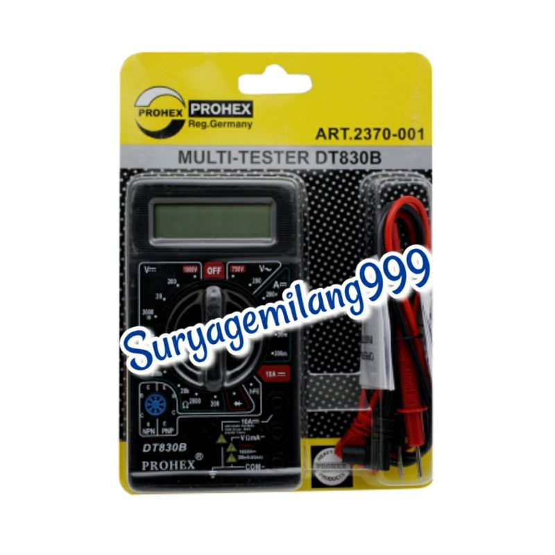 Jual PROHEX MULTITESTER DIGITAL DT830B | Shopee Indonesia