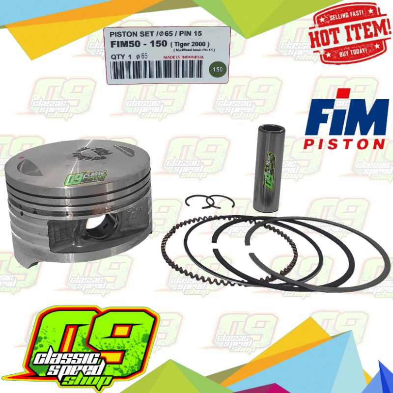 Jual Piston Kit Fim TIGER Diameter 65 Os atau Size 150 Pin 15 Izumi Fim ...