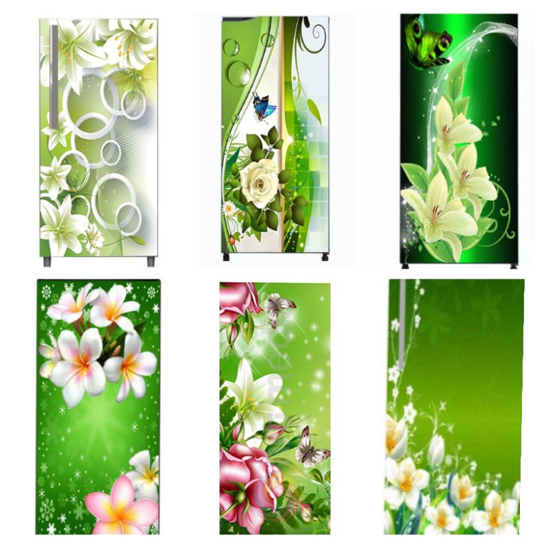 Jual STIKER KULKAS 1PINTU BUNGA HIJAU GREEN | Shopee Indonesia