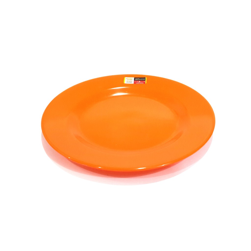 Jual P0210 piring MELAMIN bulat ceper 10 inch Golden Dragon ORANGE ...