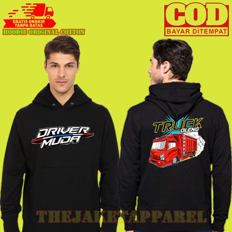 Jual jaket hoodie jumper driver muda truck oleng / jaket sweater driver ...