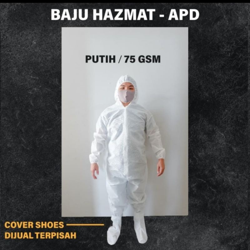 Jual baju apd hazmat coverall waterproof 75 gsm | Shopee Indonesia
