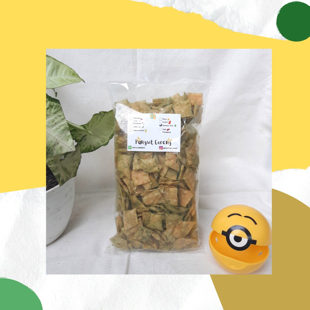 Jual Camilan/Snack/Cemilan Keripik Kerupuk Pangsit Goreng Rasa Rumput ...