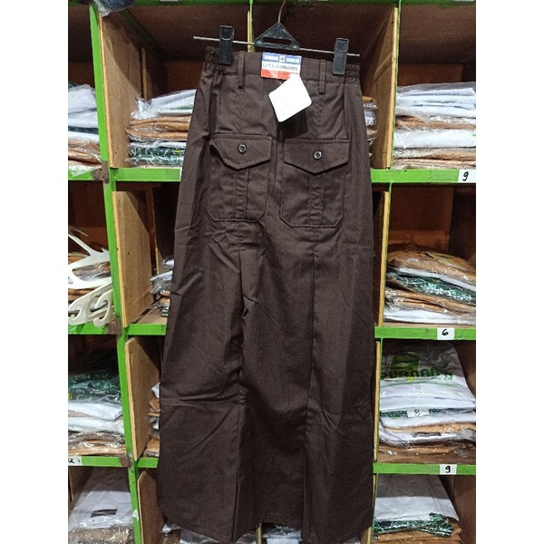 Jual SERAGAM SEKOLAH ROK SPAN PANJANG SAKU TEMPEL ROK PRAMUKA PANJANG ...