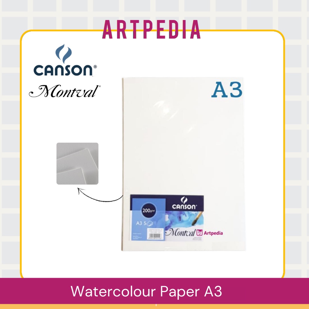 Jual Canson Montval A3 220gsm 5 Sheet - Watercolour paper Montval A3 ...