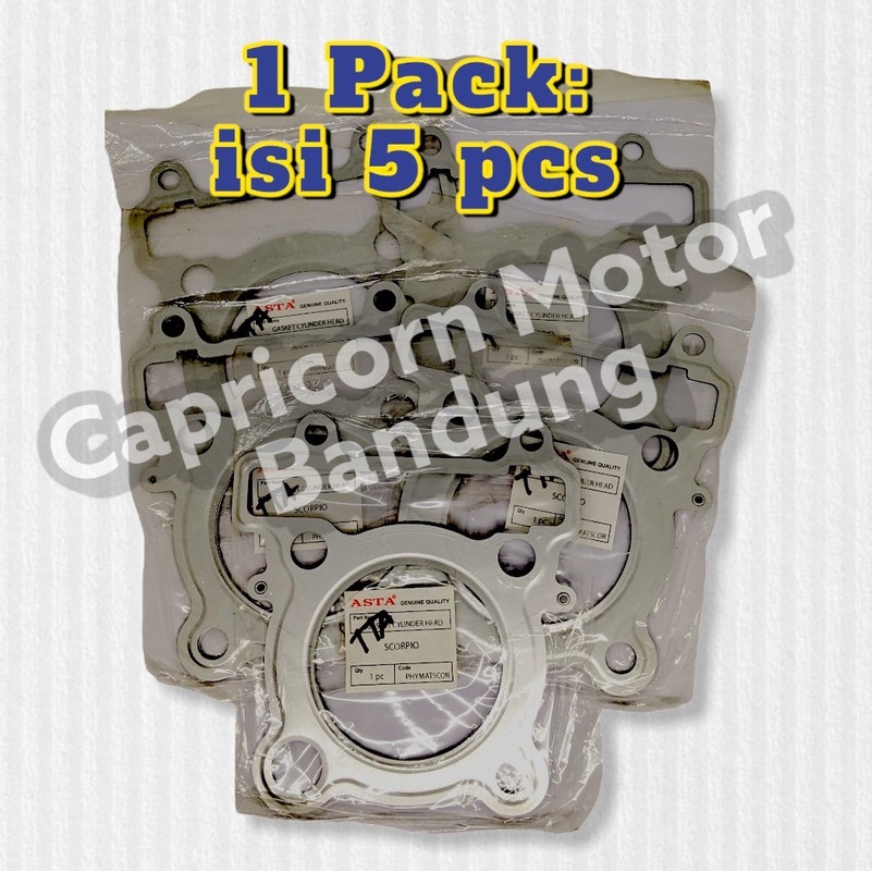Jual PAKING GASKET CYLINDER HEAD ATAS SCORPIO Z ASTA ISI 5 PACKING KOP ...