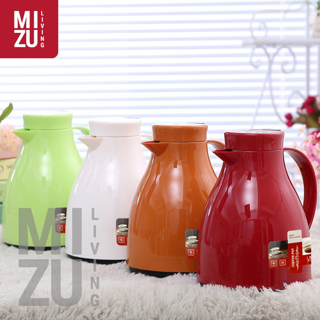 Jual MIZU LITRO 1000ml Teko Termos Kaca Air/Kopi/Teh Panas/Dingin Glass ...