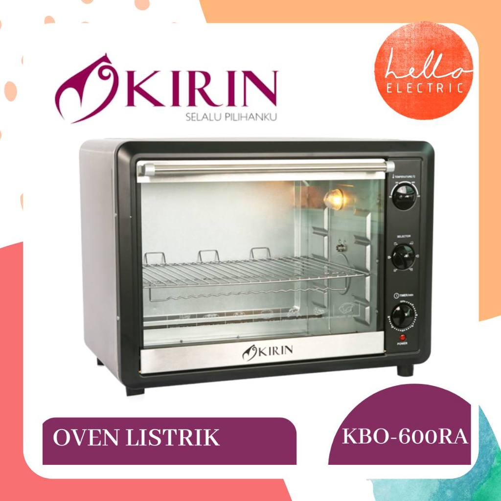 Jual OVEN LISTRIK KIRIN KBO-600RA lamp KAPASITAS 60 L | Shopee Indonesia