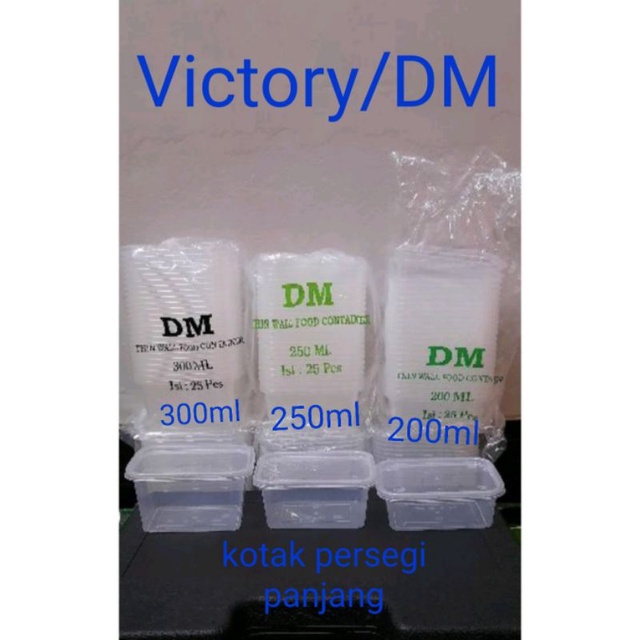 Jual #ECR# harga turun...Victory/klir/DM thinwall 200ml, 250ml, 300ml rectangle (persegi panjang ...
