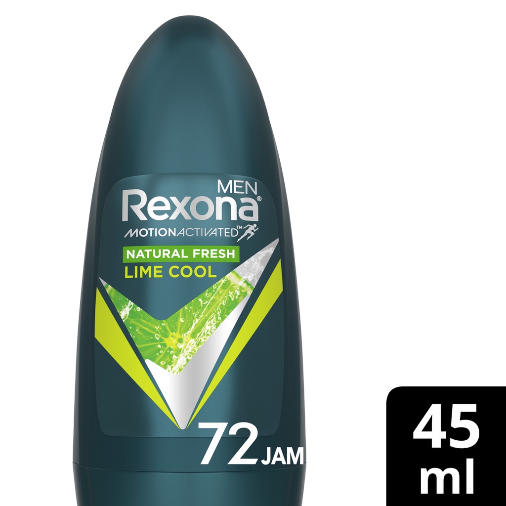 Jual Rexona Men Roll On Natural Fresh Lime Cool 45ml | Shopee Indonesia