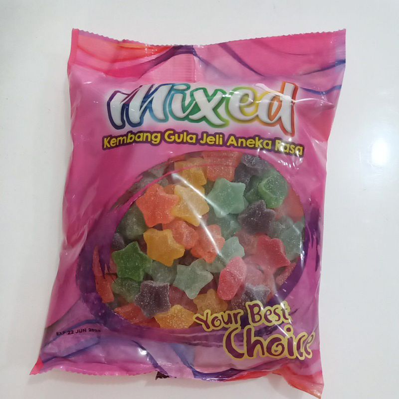 Jual Permen Kembang gula jelly aneka rasa / mixed jelly bentuk bintangi ...