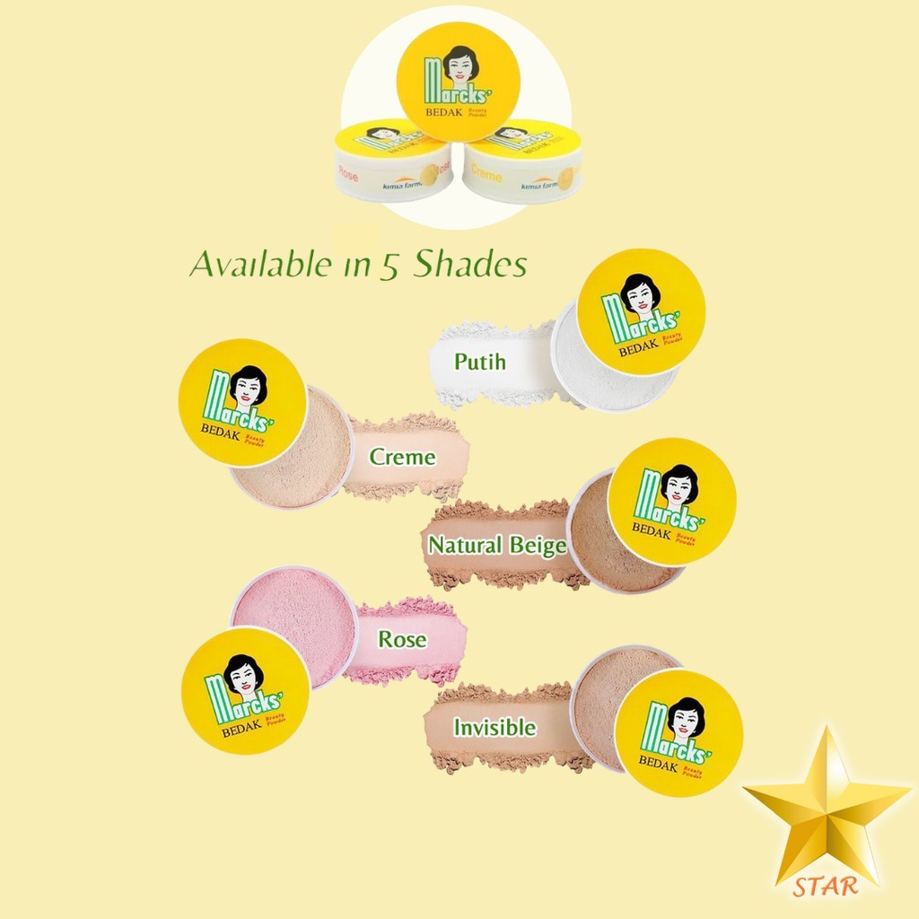 Jual ORIGINAL Bedak Tabur Marcks 40 Gram 40gr 40g 40 gr | Shopee Indonesia