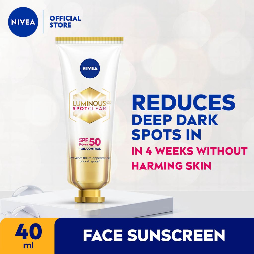 Jual NIVEA Luminous 630 Spotclear Sun Protect SPF 50 PA+++ 40ml - Serum wajah sunscreen ...
